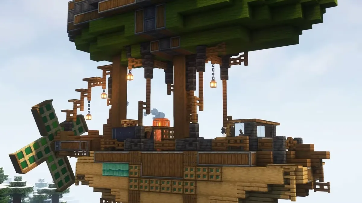 Mastering the Skies: Minecraft Player Unveils Fully Functional Airship ...