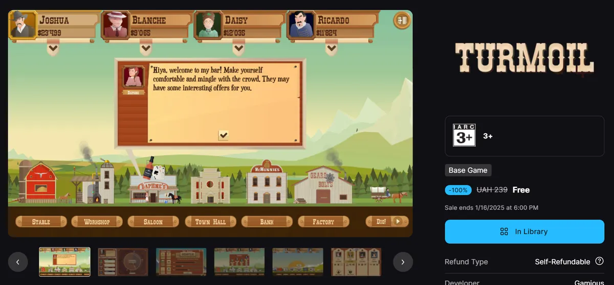 Get Turmoil Free on Epic Games Until January 16! | EGW.News