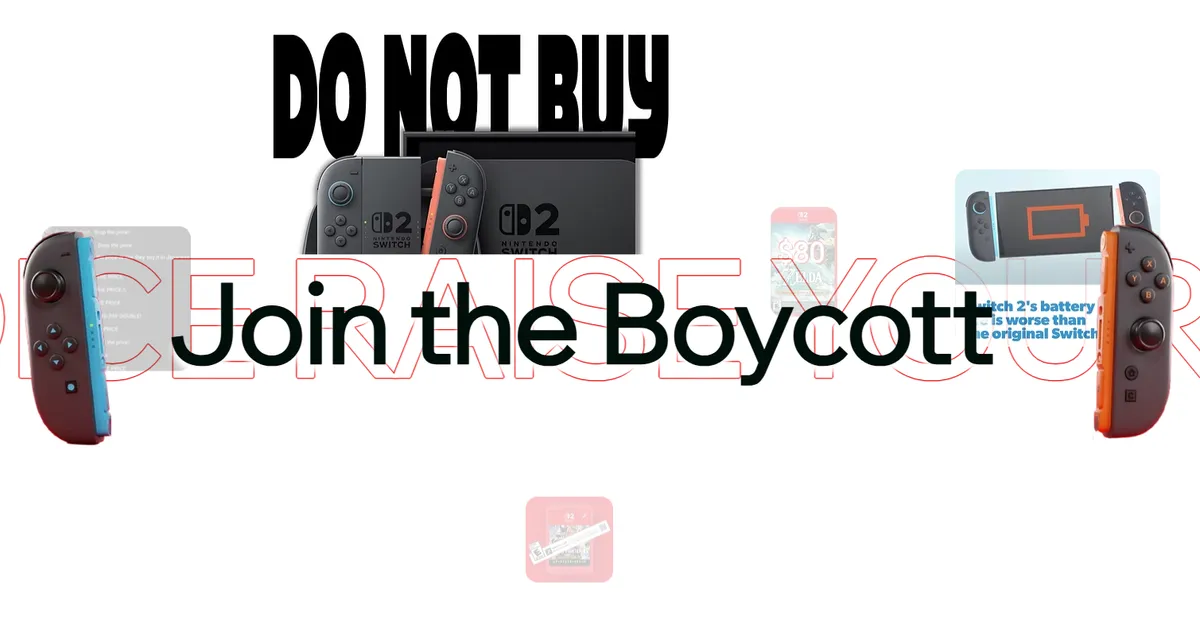 Activist Group Calls for Nintendo Switch 2 Boycott Over Marketing and ...