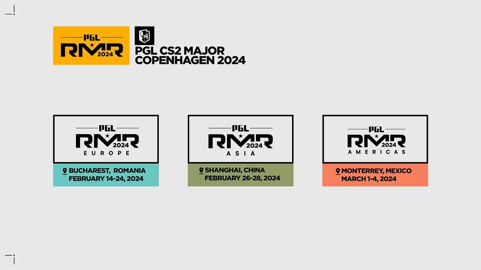 The RMR for the first CS2 major will be held in three countries ...
